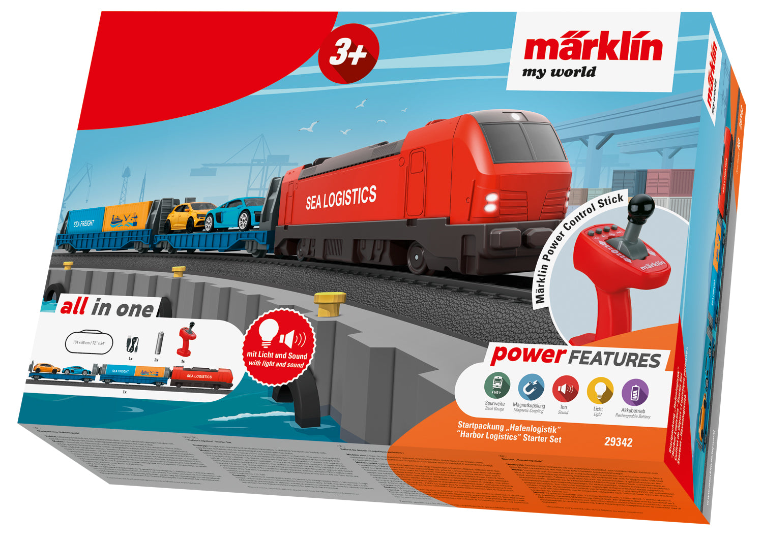 Marklin 29342 Marklin MyWorld Harbour Logistics Starter Set – Rails