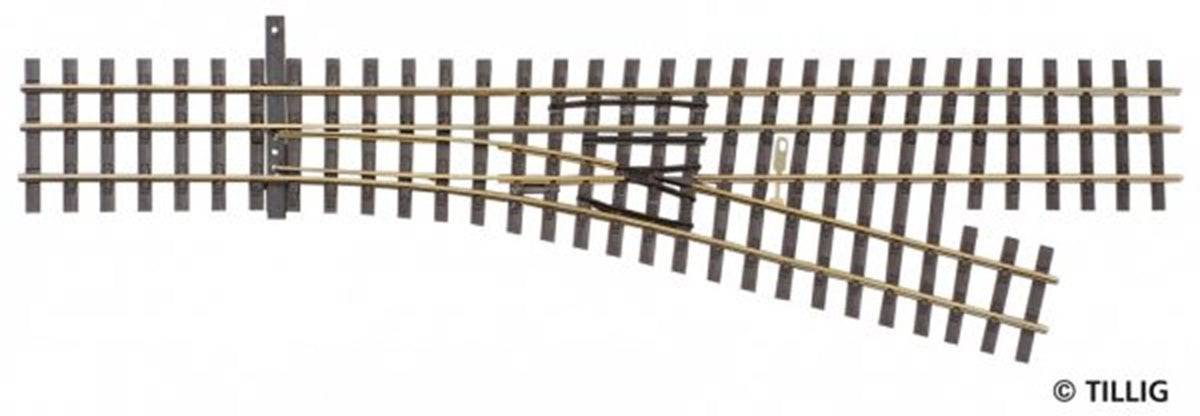 85191 Tillig elite track : Right Turnout HO/HOe (Narrow Gauge) – Rails ...