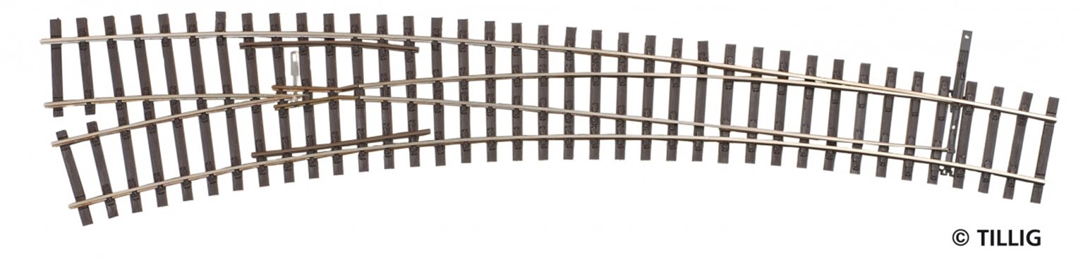 Tillig 85314 Tillig elite track : Curved Point HO Exit – Rails