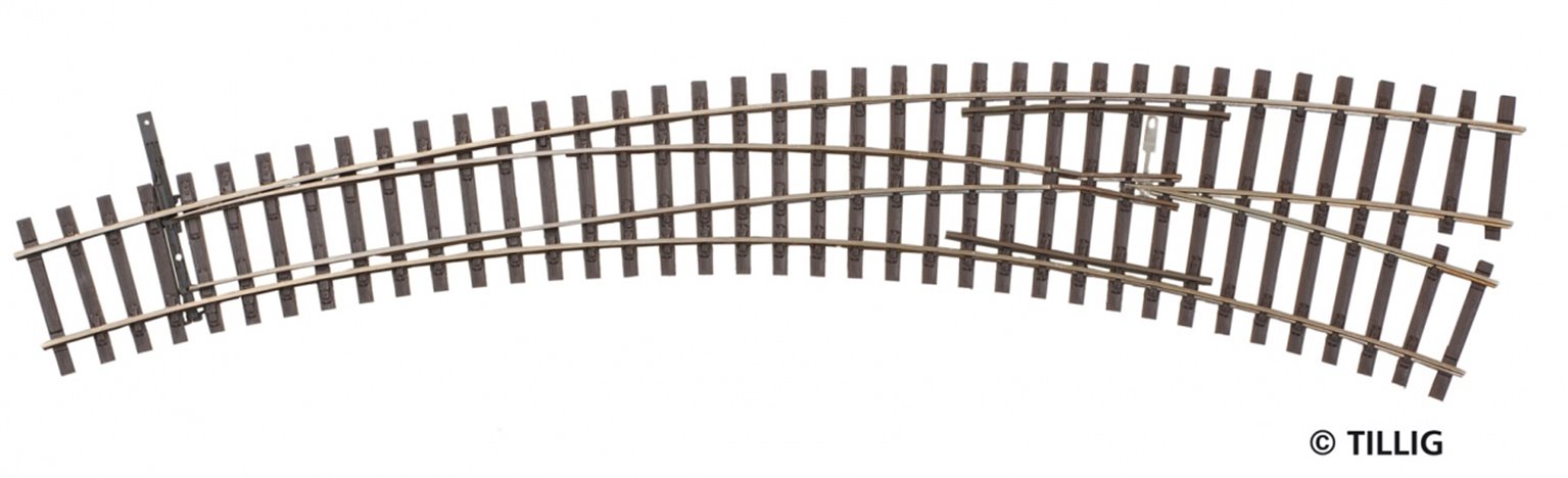 Tillig 85333 Tillig elite track : Right Curved Point HO Exit – Rails