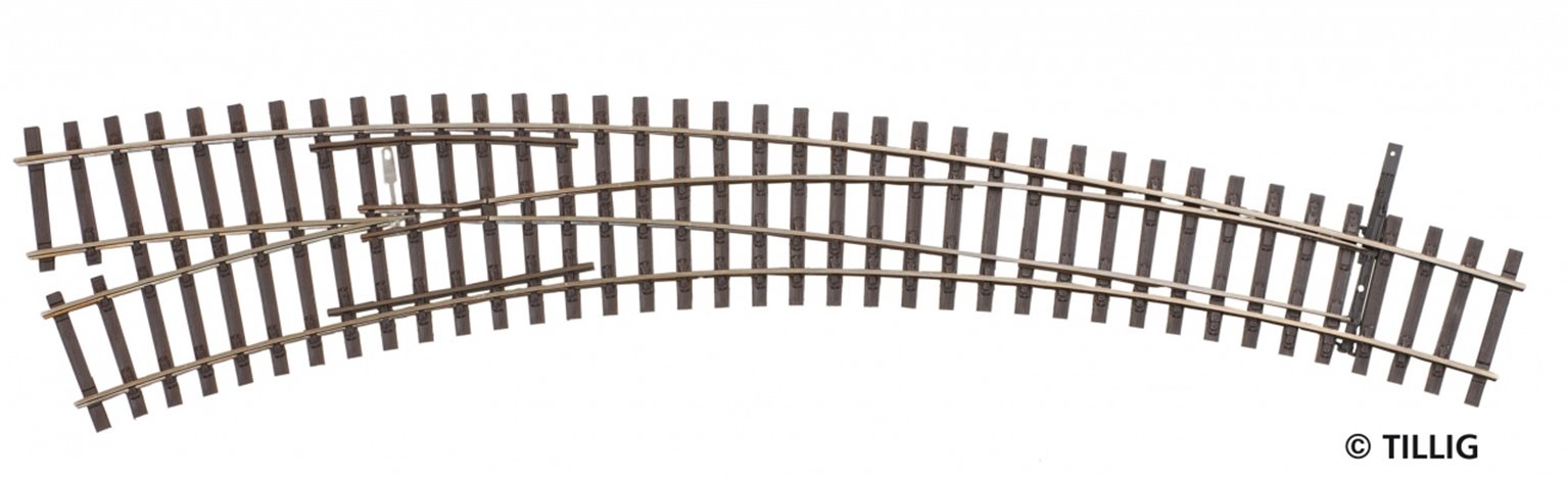 Tillig 85334 Tillig elite track : Left Curved Point HO Exit – Rails