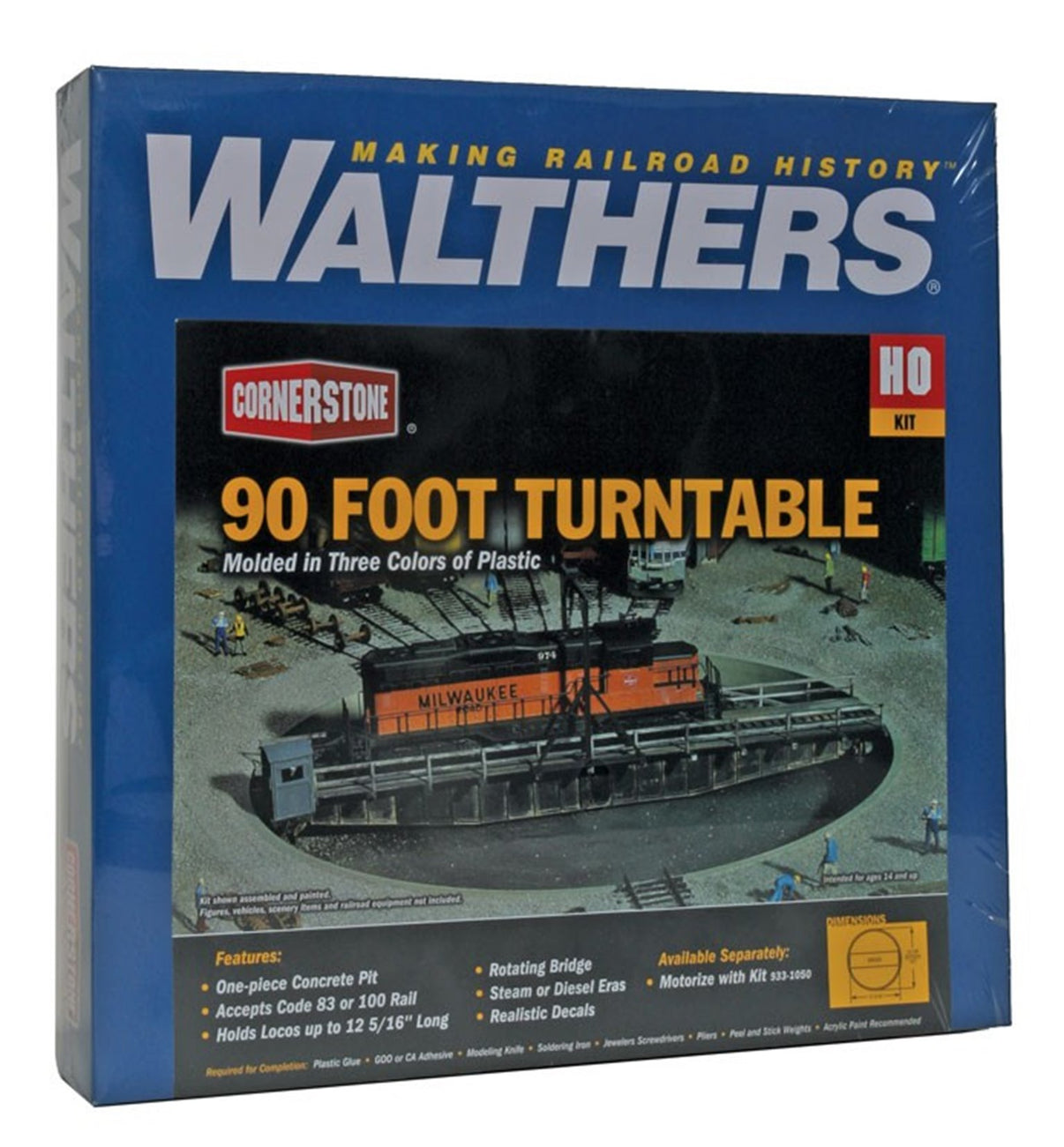 Walthers 933-3171 90' Turntable (No Motor) Kit – Rails