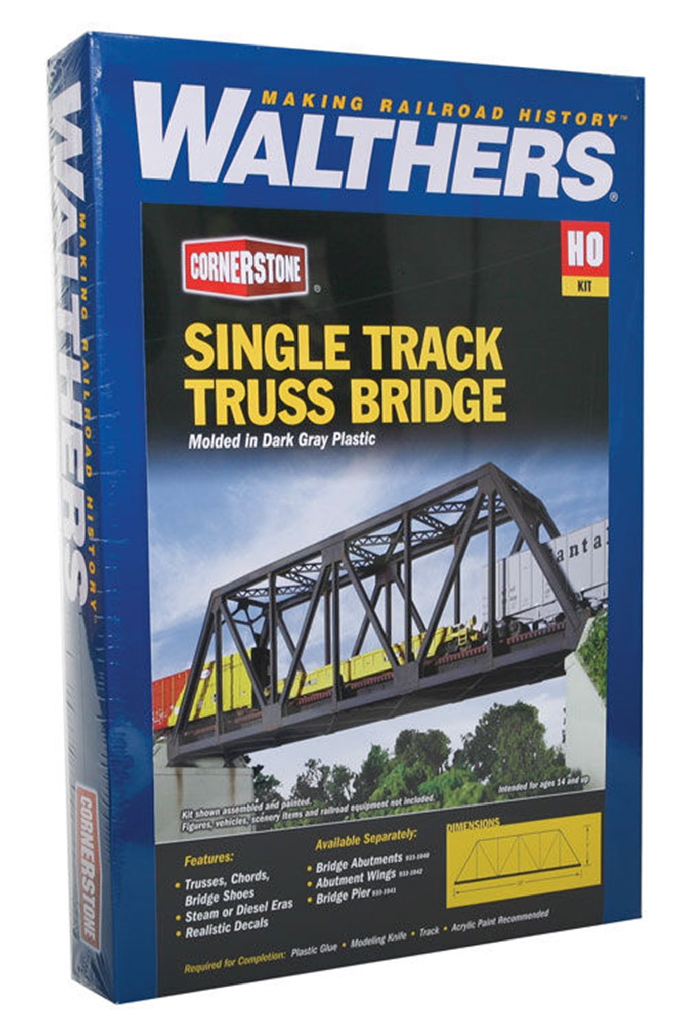 Walthers 933-3185 Single Track Railroad Truss Bridge Kit – Rails