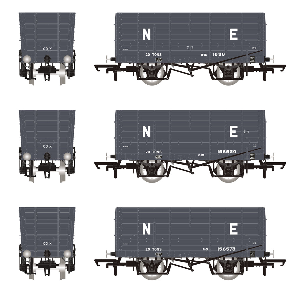 Accurascale ACC2823 NER 20t Hopper - P7 Hopper - LNER Grey - – Rails