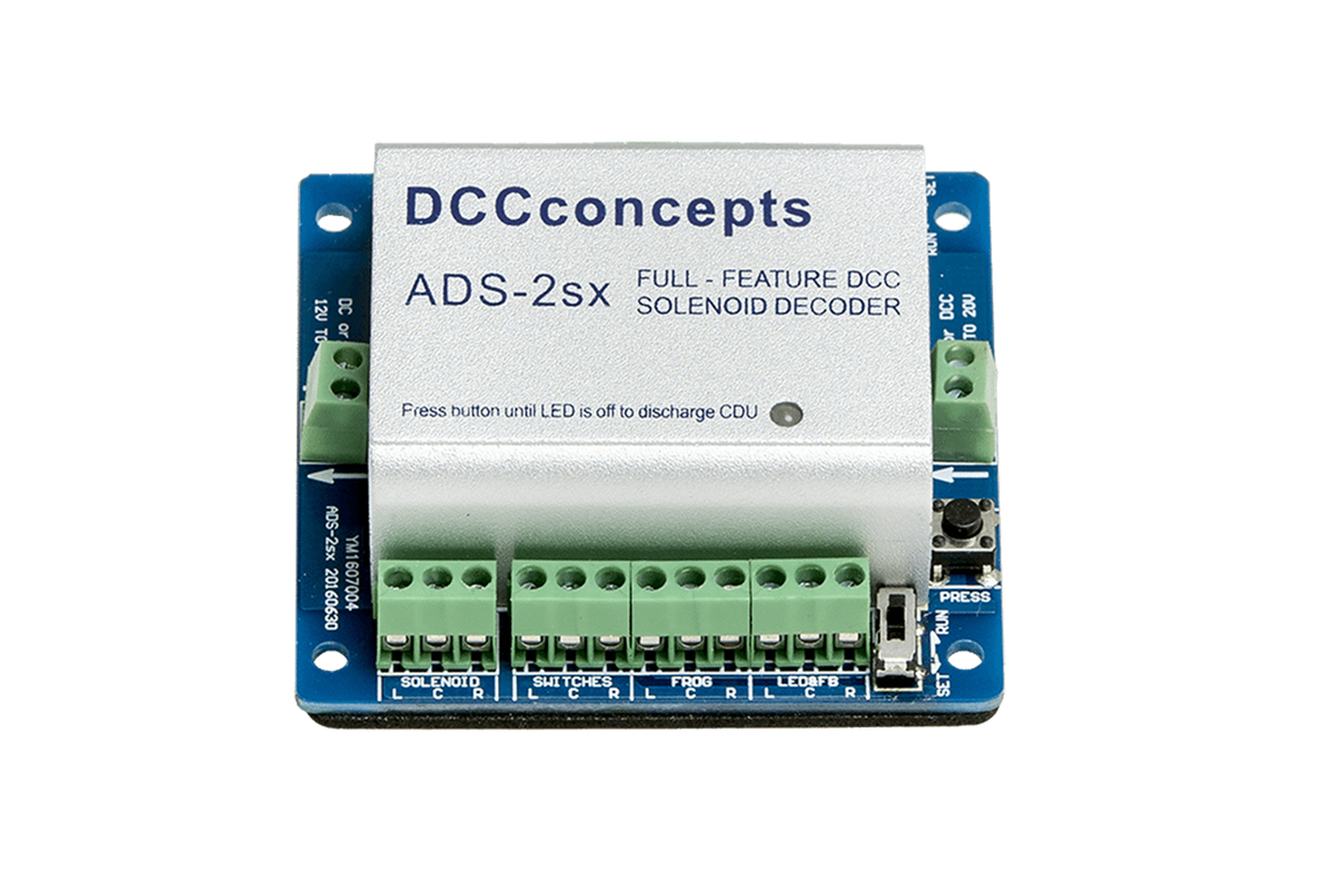 DCC Concepts DCD-ADS-2sx Accessory Decoder CDU Solenoid Drive SX 2-Way ...