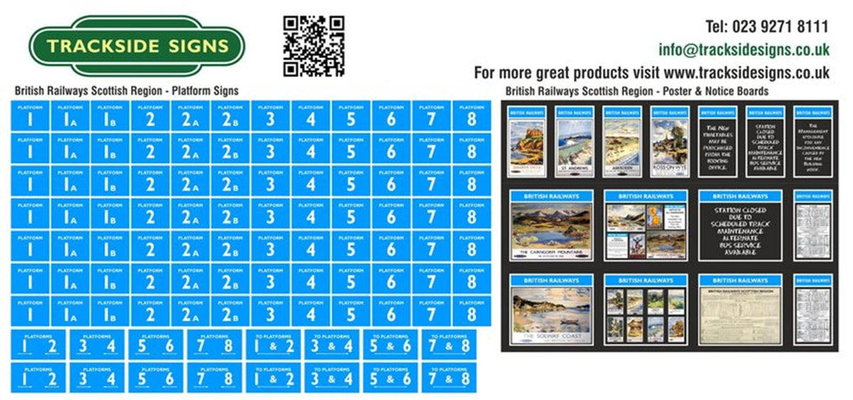 Trackside Signs TSVS0041 British Railways Scottish Region Platform ...