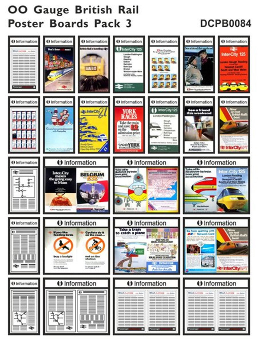 Trackside Signs DCPB0084 British Rail Poster Boards Pack 3 – Rails of ...