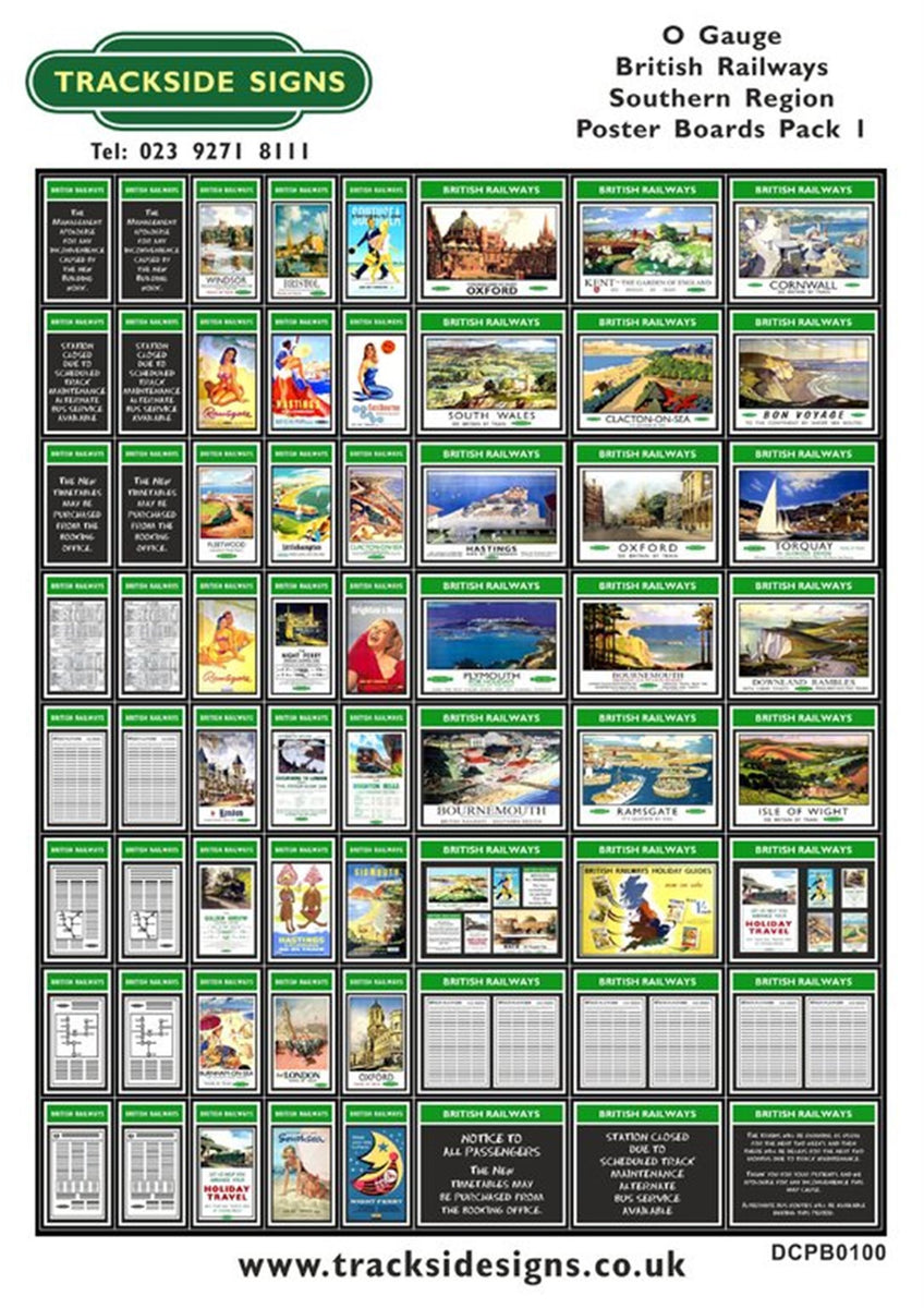 Trackside Signs DCPB0100 Die Cut BR Southern Region Poster Boards ...