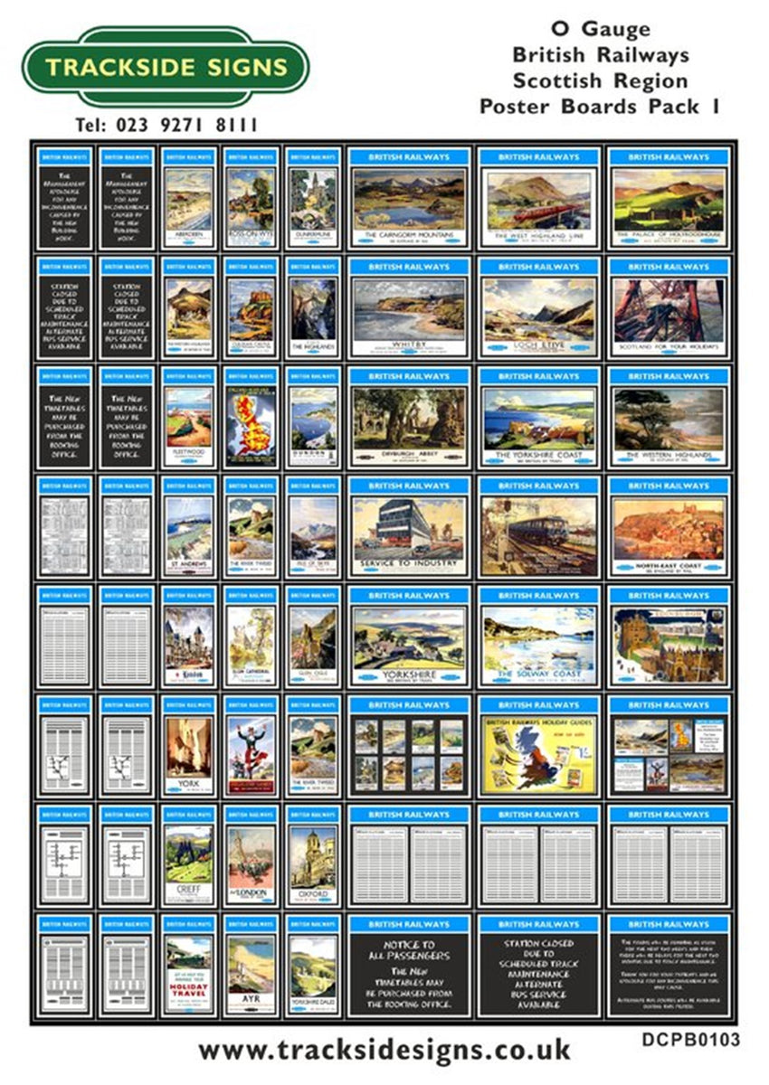 Trackside Signs DCPB0103 Die Cut BR Scottish Region Poster Boards ...