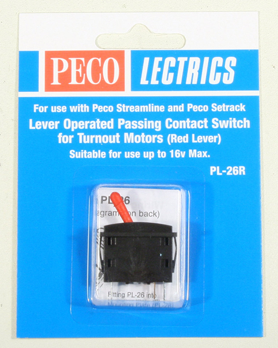 Peco PL-26R PL26R Passing Contact Switch - Red Lever – Rails of Sheffield