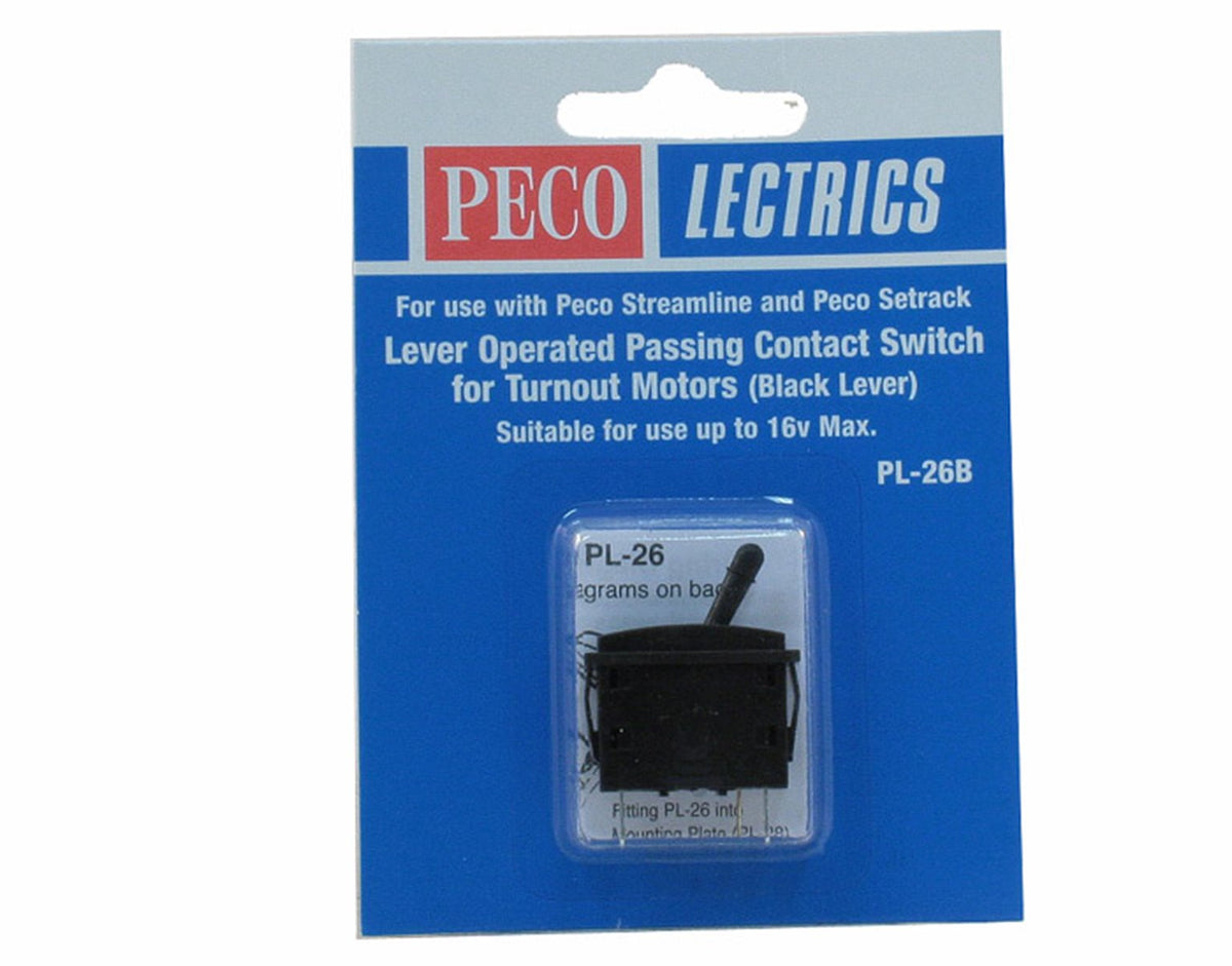 Peco PL-26B PL26B Passing Contact Switch - Black Lever – Rails of Sheffield