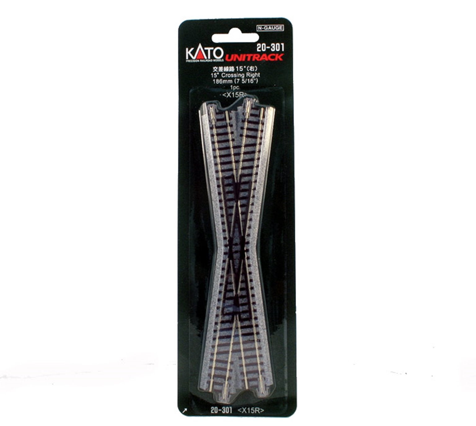 Kato Kato 20-301 Crossing Right 186mm 15 Deg. – Rails of Sheffield