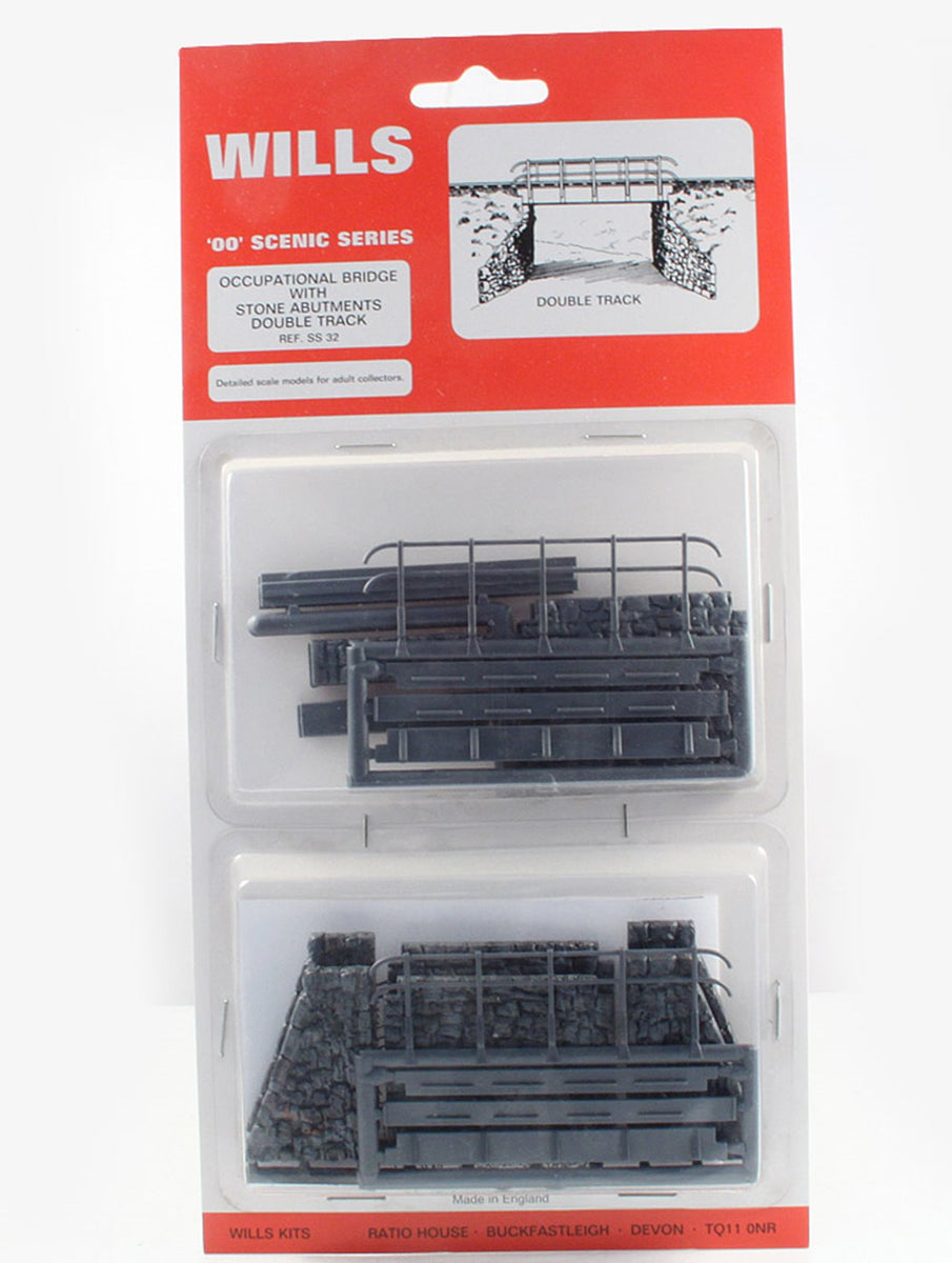 Wills Kits SS32 Occupational Bridge & Stone Abutments, double track kit ...