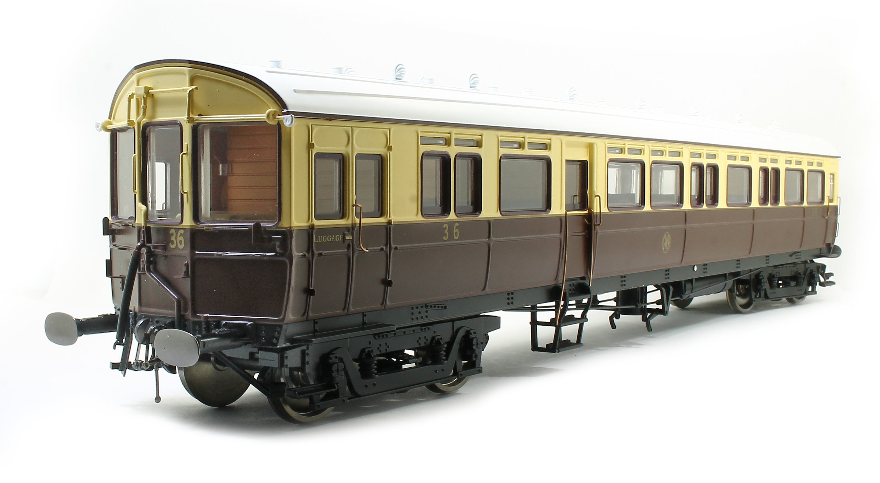Dapol 7P-004-012 Autocoach GWR 36 Shirtbutton Chocolate & – Rails