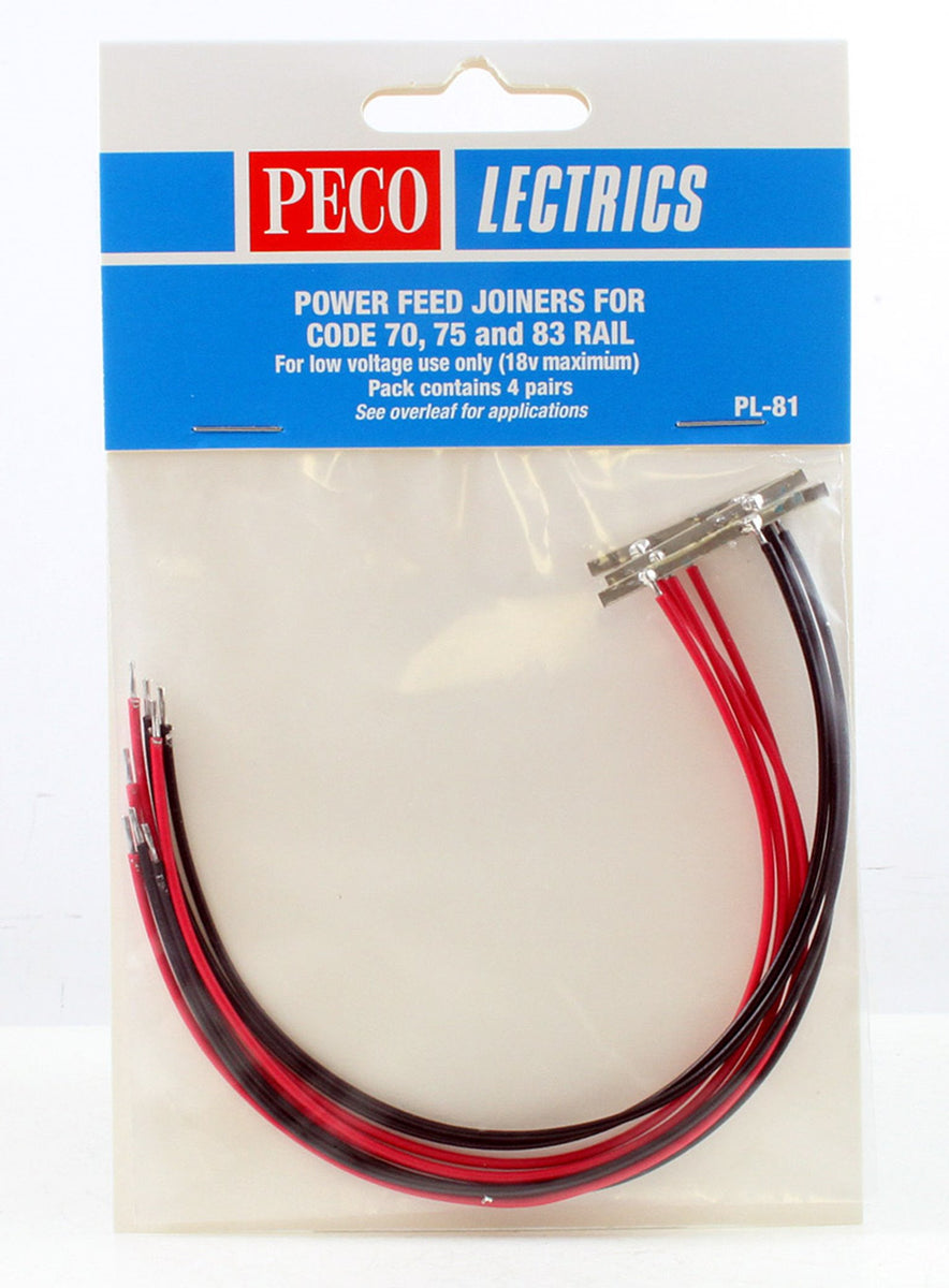 Peco PL-81 Power Feed Joiners for Code 70/75/83 track – Rails of Sheffield