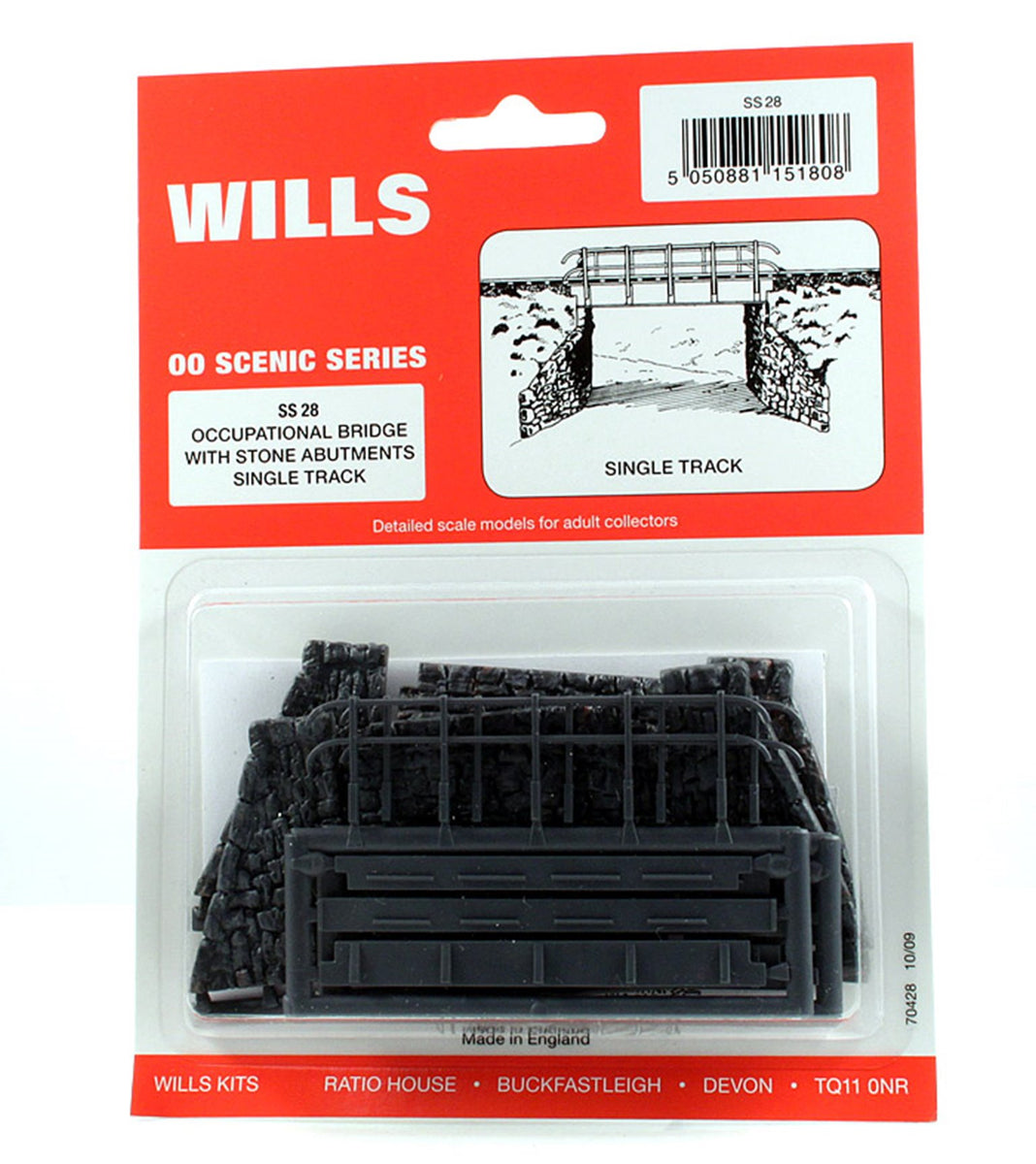 Wills Kits SS28 Occupational Bridge & Stone Abutments, single track Kit ...