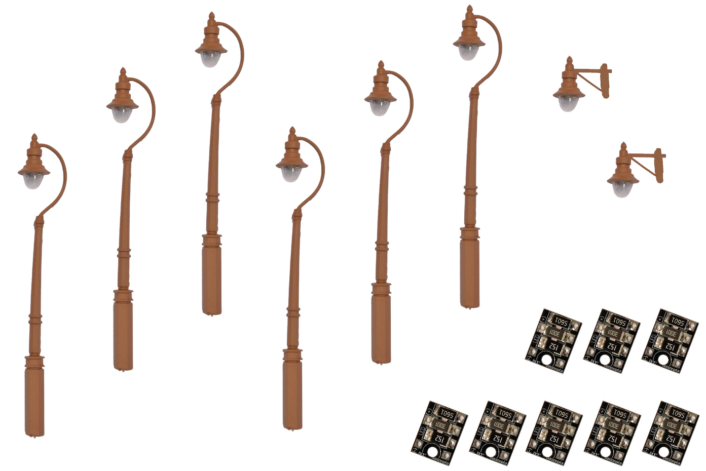 Legacy Models 4mm Scale Swan-Neck Lamps Value Pack – Brown (2x Wall ...