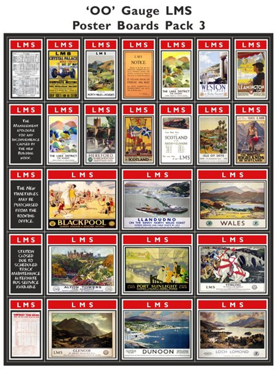 Trackside Signs DCPB0016 LMS Poster Boards Pack 3 – Rails of Sheffield
