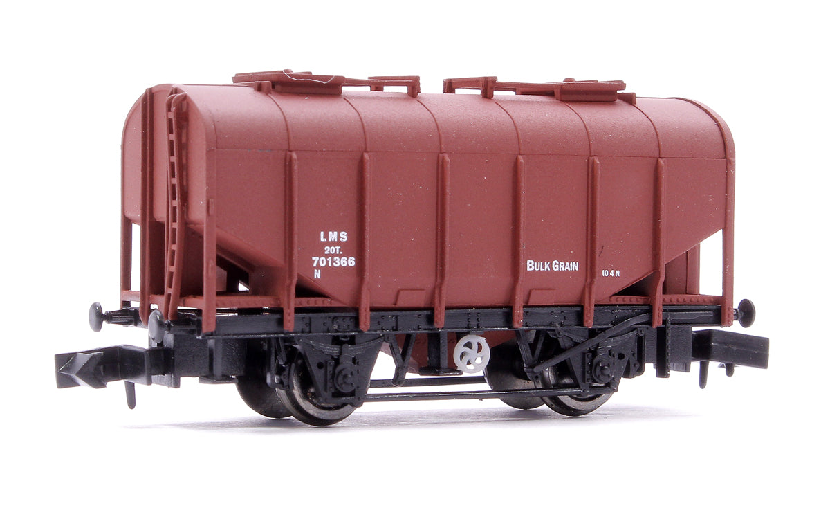 Dapol 2F-036-049 Bulk Grain Hopper LMS Bauxite 701366 – Rails
