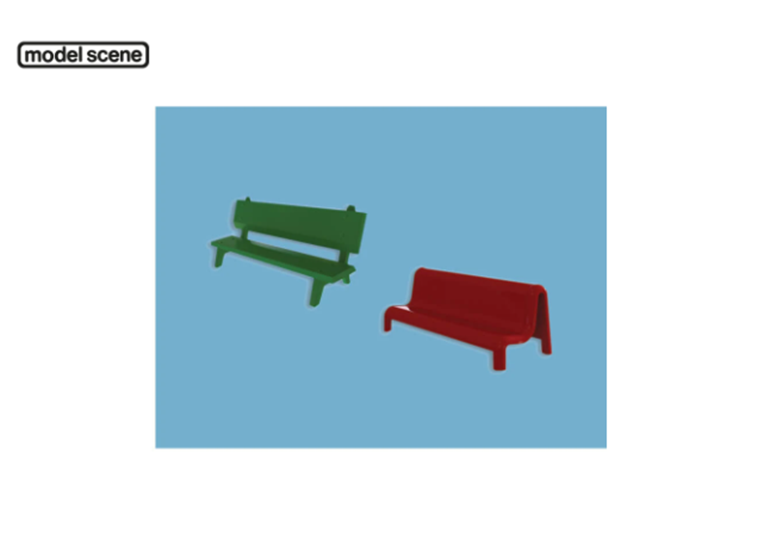 Modelscene 5180 Platform Seats – Rails