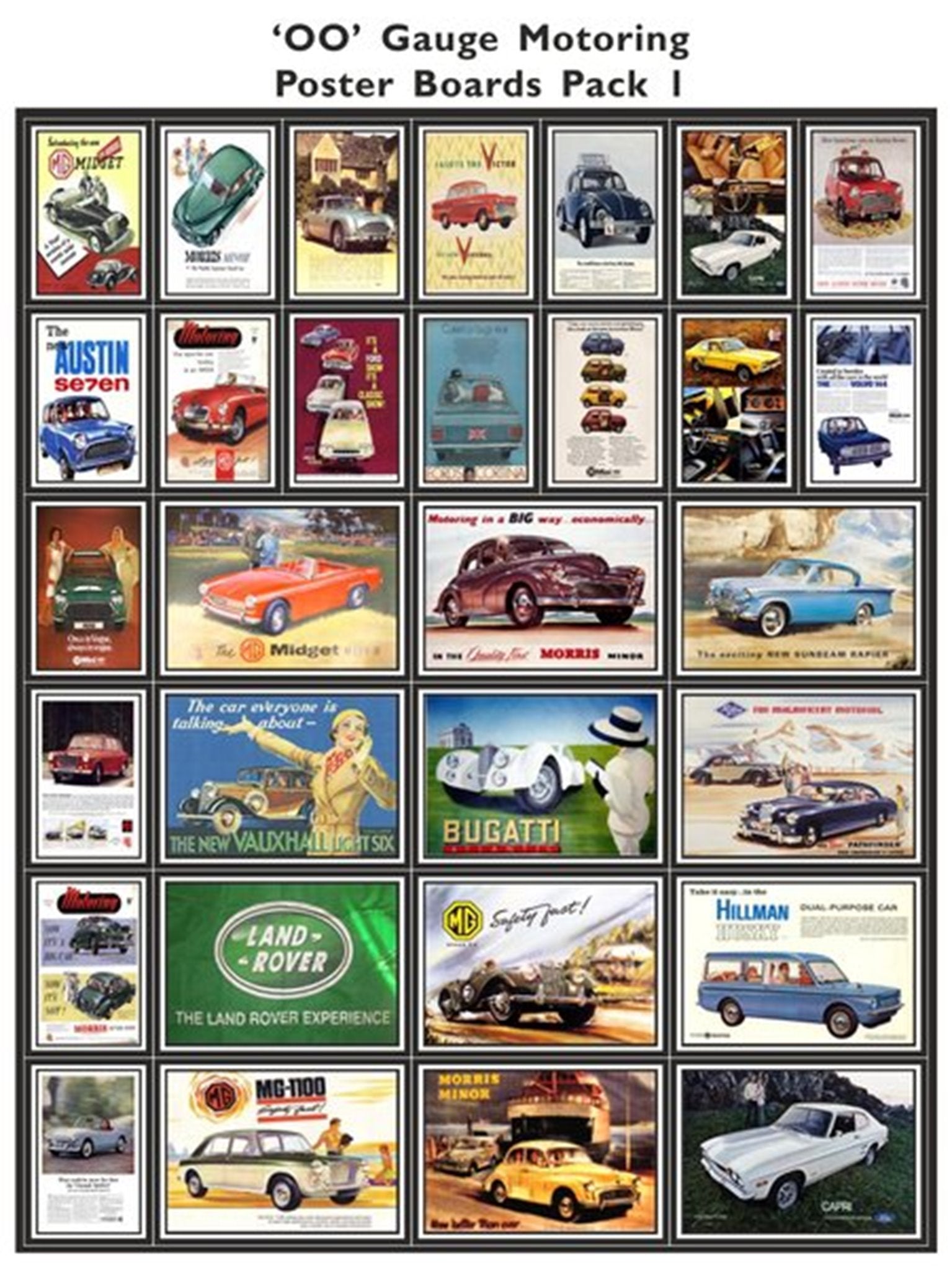 Trackside Signs DCPB0031 Motoring Poster Boards Pack 1 – Rails
