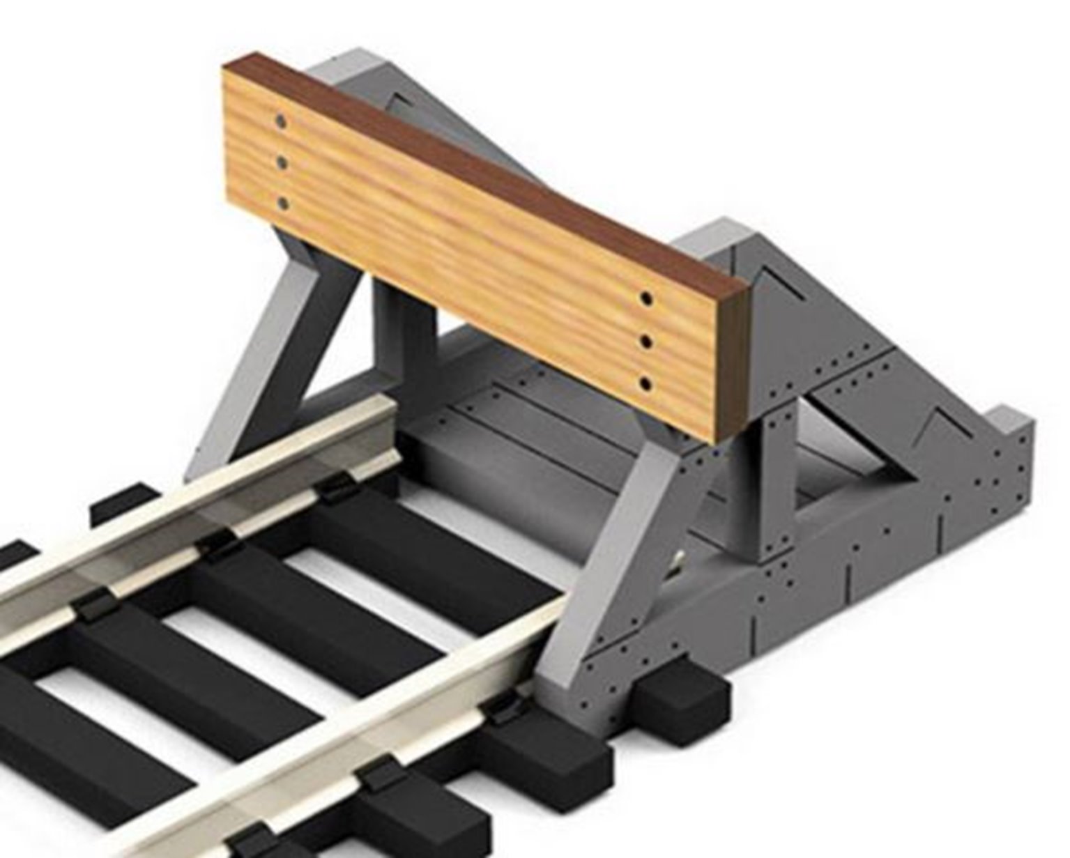 Proses PBF-HO-08 HO Scale Buffer Stop w/Real Wooden Plate (2 – Rails
