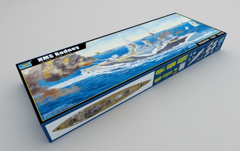 Trumpeter PKTM03709 HMS Rodney 1942 Model Kit – Rails