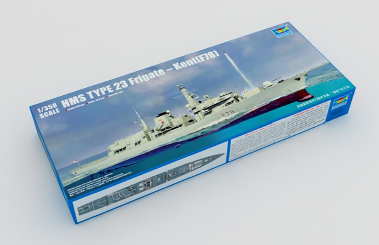 Trumpeter PKTM04544 HMS Kent F78 Type 23 Frigate Model Kit – Rails of ...