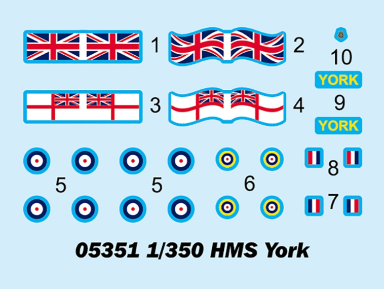 Trumpeter PKTM05351 HMS York Model Kit – Rails of Sheffield