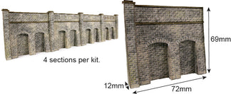 Metcalfe Models PN144 Metcalfe Retaining Wall (stone) Kit – Rails