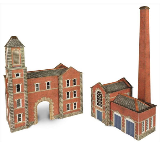 Metcalfe Models PN184 Factory Entrance & Boiler House – Rails