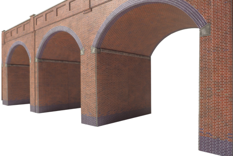 Metcalfe Models PO240 Double Track Red Brick Viaduct Kit – Rails of ...