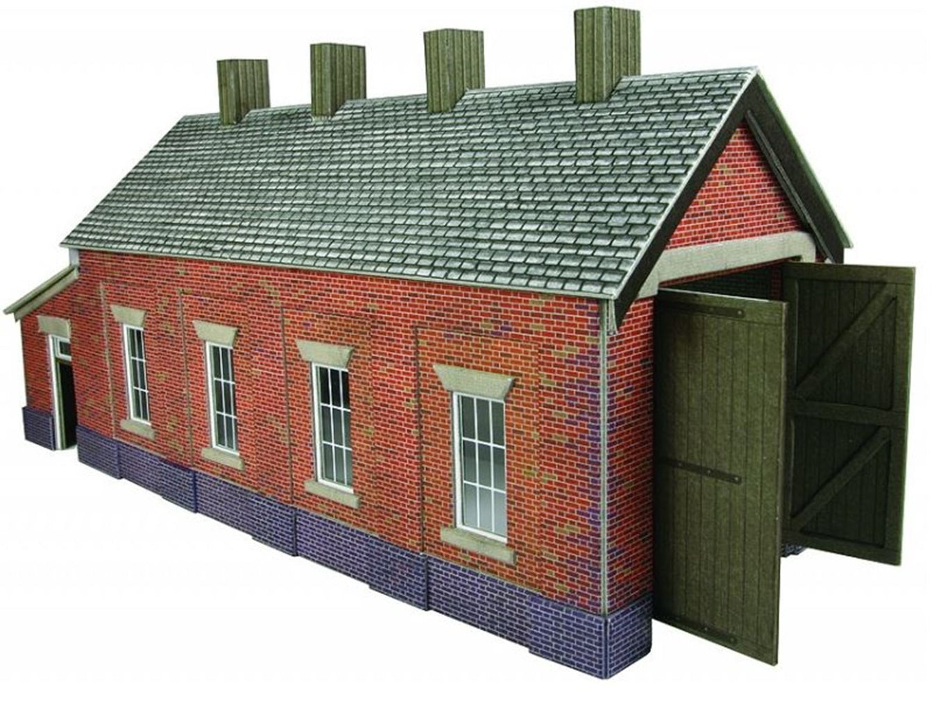 Metcalfe Models PO331 Single Track Engine Shed Kit - Red – Rails