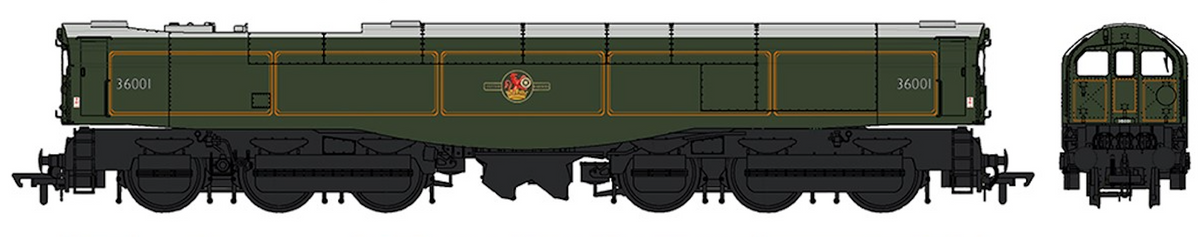 KR Models Leader-Green-S SR Bulleid "The Leader" BR Green (Late Crest ...