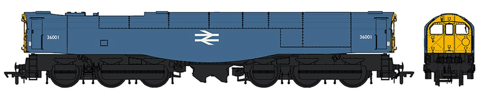 KR Models SR Bulleid "The Leader" BR Blue 0-6-6-0 Articulated Steam ...