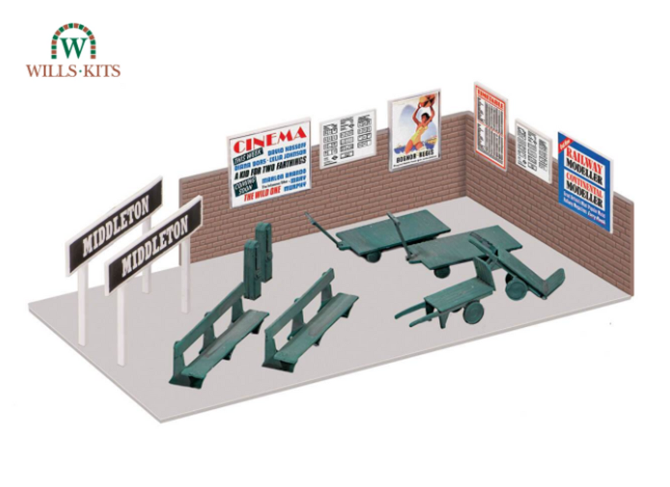 Wills Kits SS68 Platform Accessories Kit, nameboards, – Rails