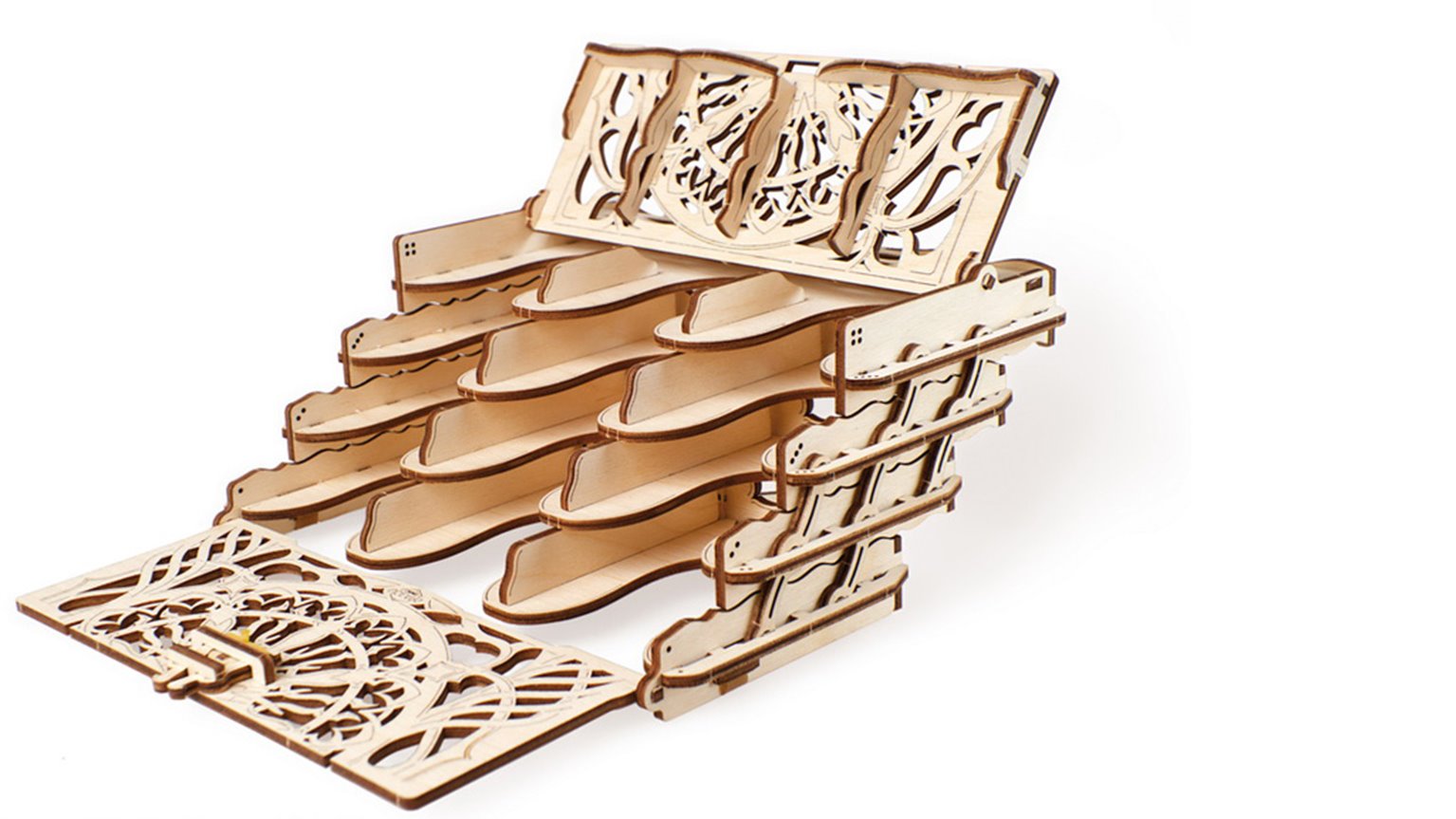UGEARS UG70068 Card Holder Mechanical Model Kit – Rails