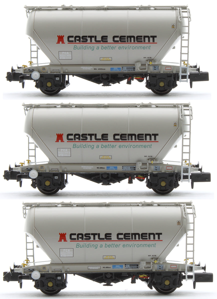 Realtrack RT-CC2030-K Set of 3 Castle Cement PCA Bulk Cement Wagons ...