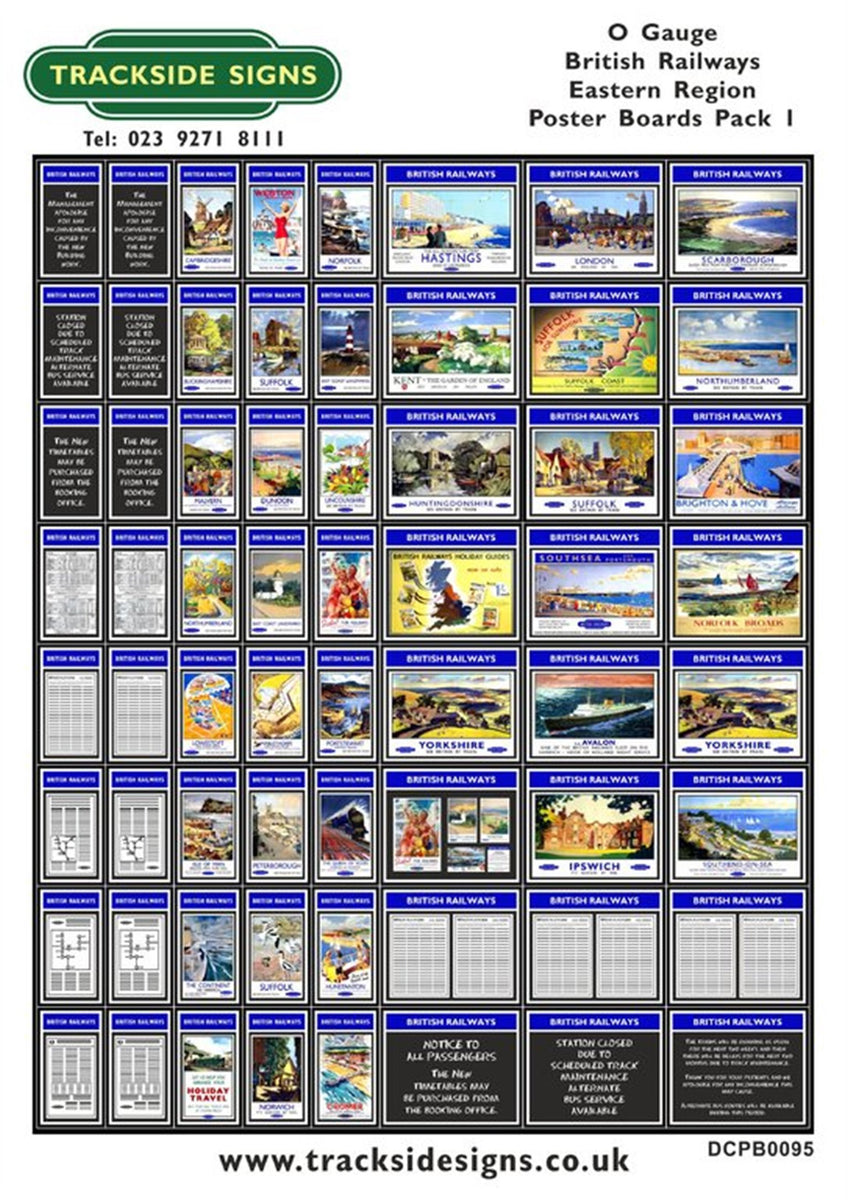 Trackside Signs DCPB0095 Die Cut BR Eastern Region Poster Boards ...