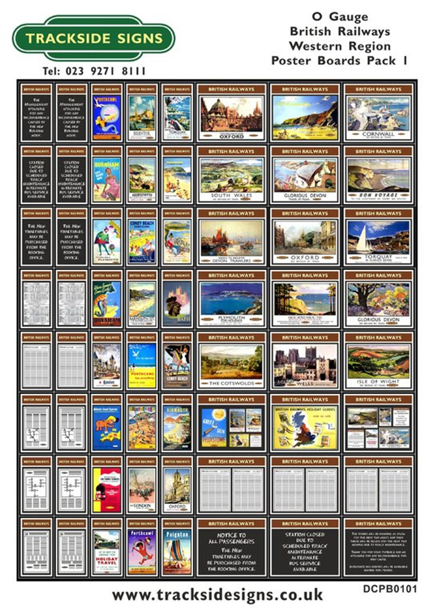 Trackside Signs DCPB0101 Die Cut BR Western Region Poster Boards ...