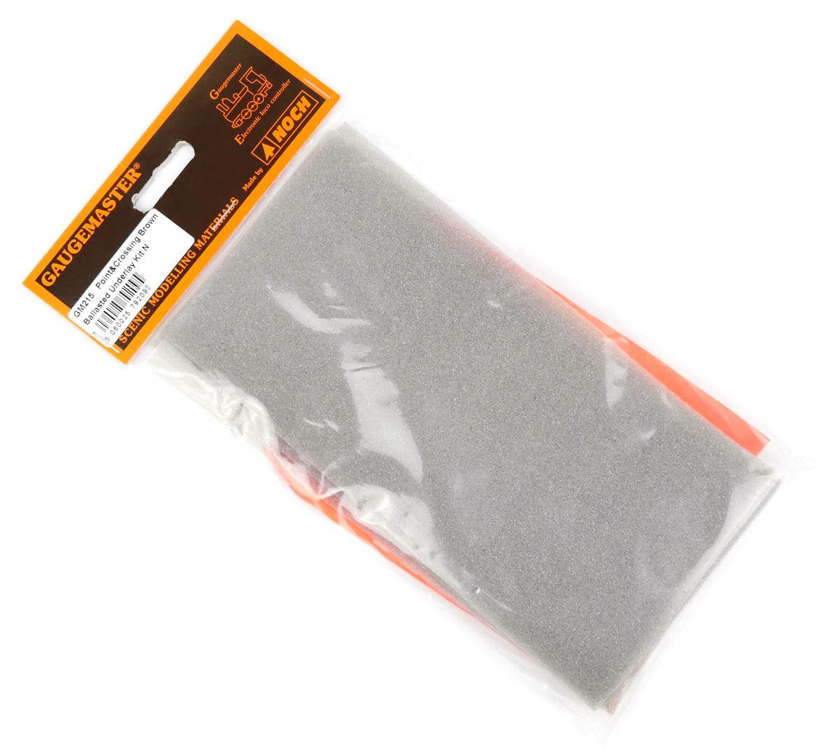 Gaugemaster GM215 Point & Crossing Brown Ballasted Underlay Kit – Rails ...