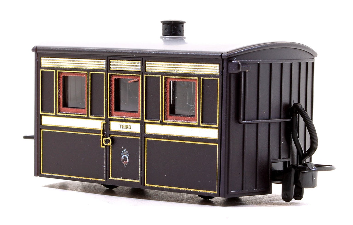 Peco GR-555 Ffestiniog 'Bug Box' Third Class Coach, FR Victorian Plum ...