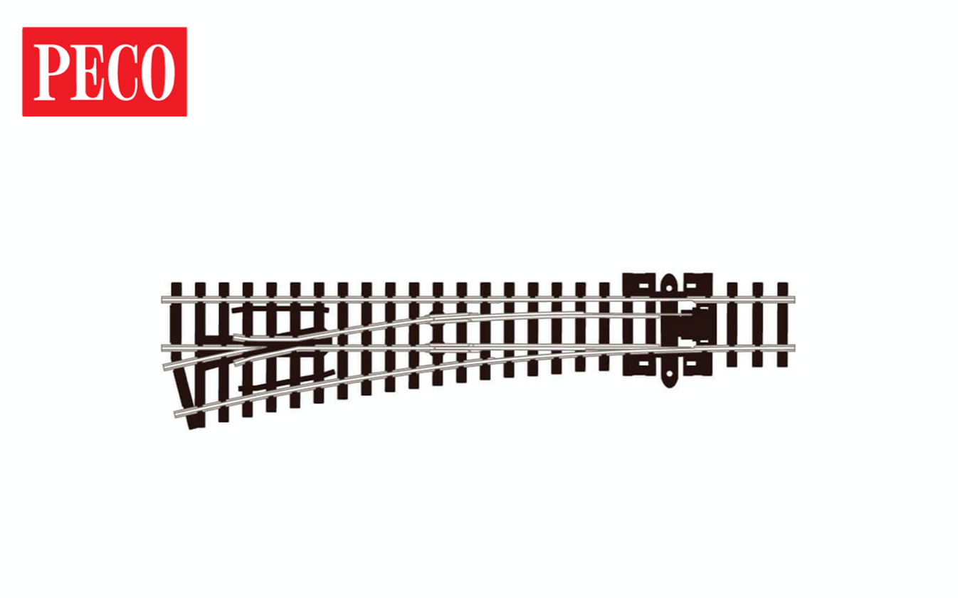 Peco SLE396 SLE396 - Code 80 - Left Hand Medium Point – Rails