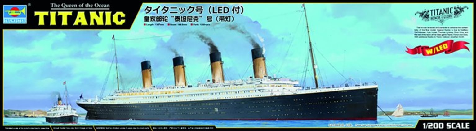 Trumpeter PKTM03719 Titanic Model Kit with LED Light Set – Rails