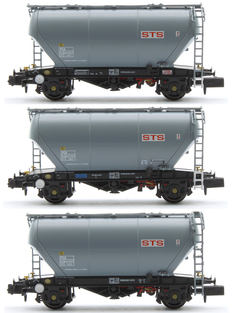 Realtrack RT-STS2020-A Set of 3 STS Grey PCA Bulk Cement Wagons (Pack A ...